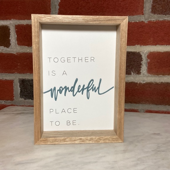 Other | Decorative Frame With Message Together Is A Wonderful Place To ...